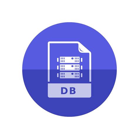 Db File Format Icon In Flat Color Circle Style Extension Database