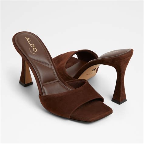 Aldo Womens Brown Leather Heeled Sandals Jennifer Aldo Philippines