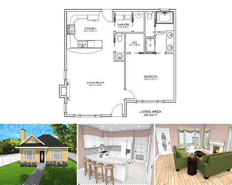 800 Square Foot One Bedroom One Bathroom Floor Plan One Story Granny