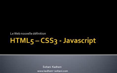 cours html5 css3 javascript pdf