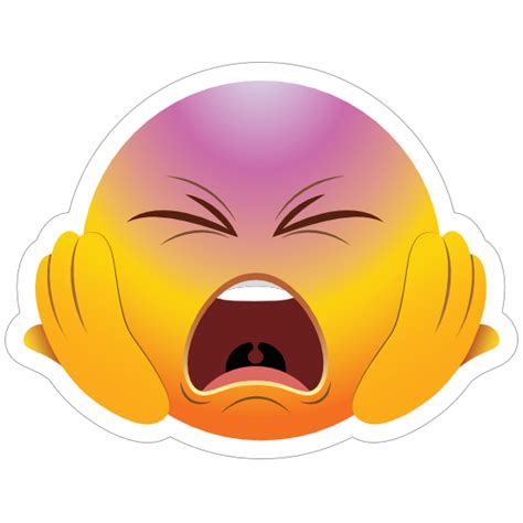 Scream Emoji Fearful Symbol Frightened Face Horror Expression