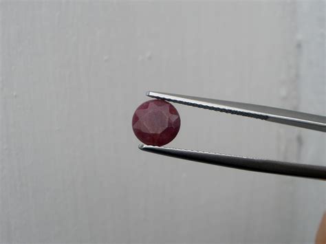 Red Ruby Round Loose Faceted Natural Gem Mm Etsy