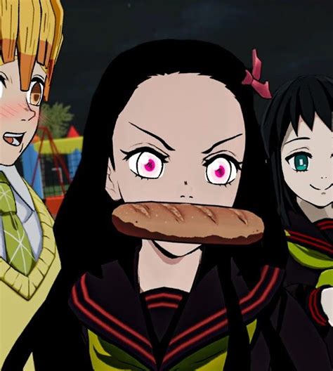 Three Anime Characters Are Standing Together And One Is Holding A Hot