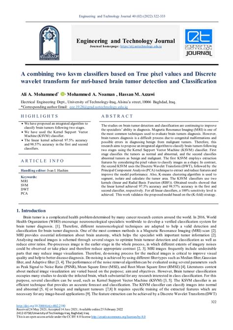 pdf a combining two ksvm classifiers based on true pixel values and