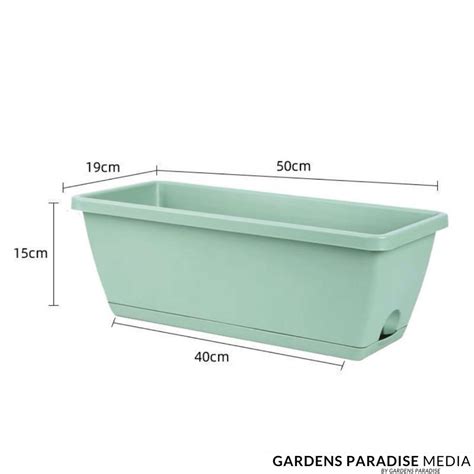 Resin Balcony Rectangular Pot By Gardens Paradise P15 Lazada Singapore