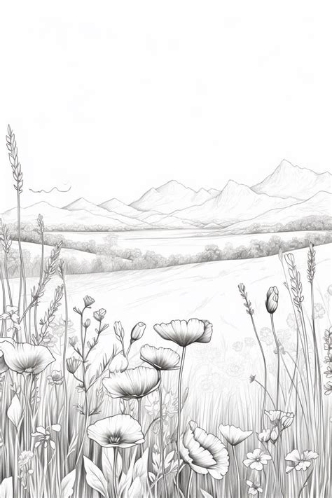 Best 13 How To Draw A Flower Field In 10 Easy Steps Artofit
