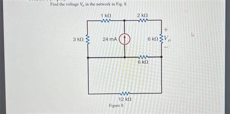 Solved Find The Voltage V In The Network In Fig Figure Chegg
