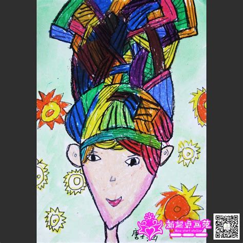 创意发型图片儿童画 创意发型图片 头上的儿童画 大山谷图库
