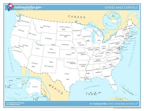 State Lines Map Printable Map