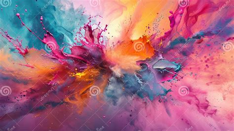Exploding Colors With Abstract Background Symbolizing Creative Ideas