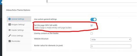 Set Full Width Page For Page Builder AttesaWP Documentation