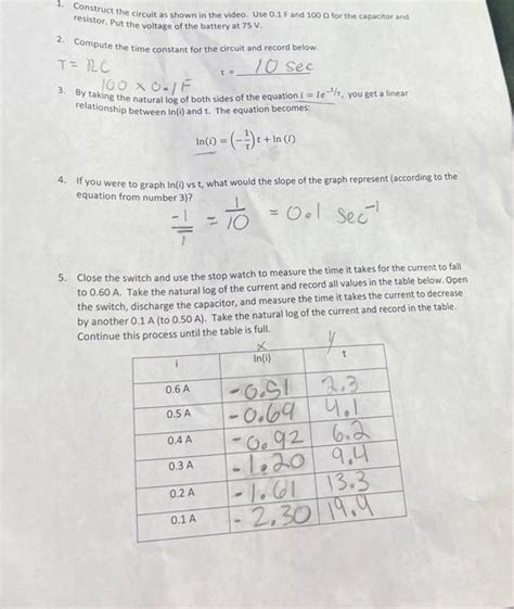 Solved 1 Construct The Circuit As Shown In The Video Use