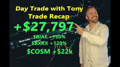 day trade with tony day trade recap 27 797 biaf 150 bxrx 120
