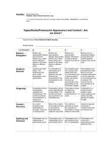 PowerPoint Grading Rubric Criteria Assessment