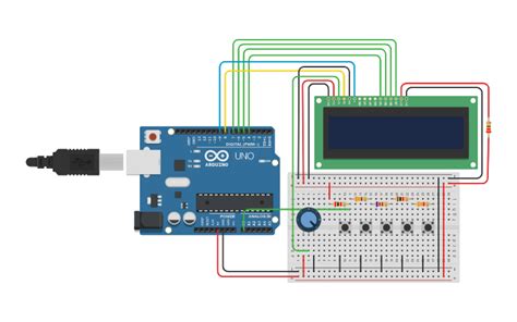 Circuit Design Exemplo Lcd Keypad Shield Tinkercad