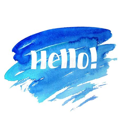 Hello Hand Drawn Lettering Stock Vector Illustration Of Logo