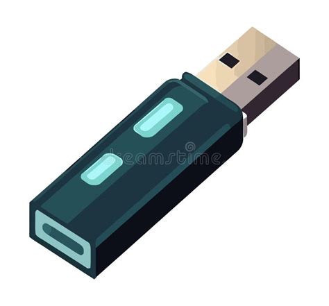 Usb Stick Symbolizes Data Backup And Storage Stock Vector Illustration Of Isolation Pocket