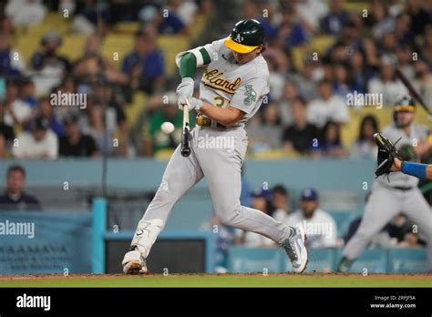 Oakland Athletics Tyler Soderstrom 37 Hits A Home Run During The Eighth Inning Of A Baseball