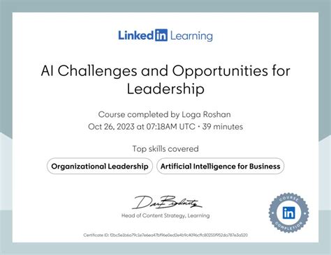 loga roshan on linkedin certificate of completion