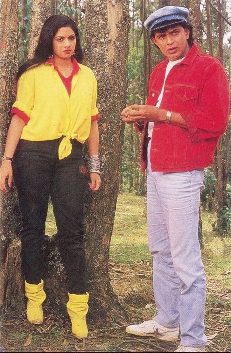 Sridevi With Mithun Chakraborty Vintage Bollywood Prettiest