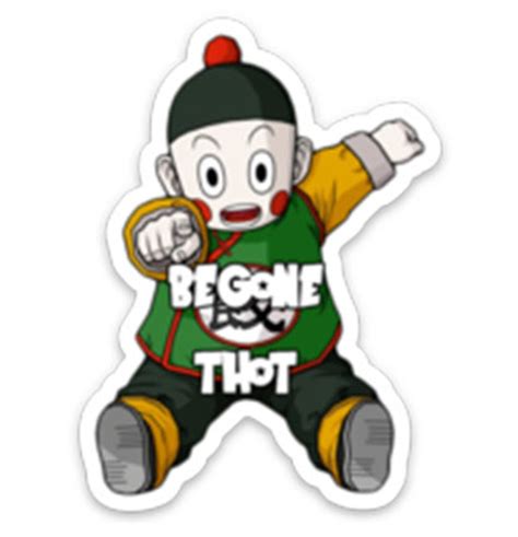 Dbz Inspired Chiaotzu Begone Thot Sticker Etsy