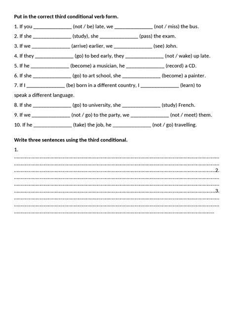 3rd Conditional Pdf 3rd Conditional Pdf