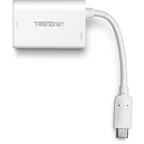 USB C To VGA Adapter With Power Delivery USB C Adapter TRENDnet TUC VGA2