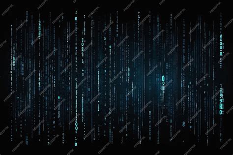 Premium Photo Vector Illustration Binary Code Dark Background