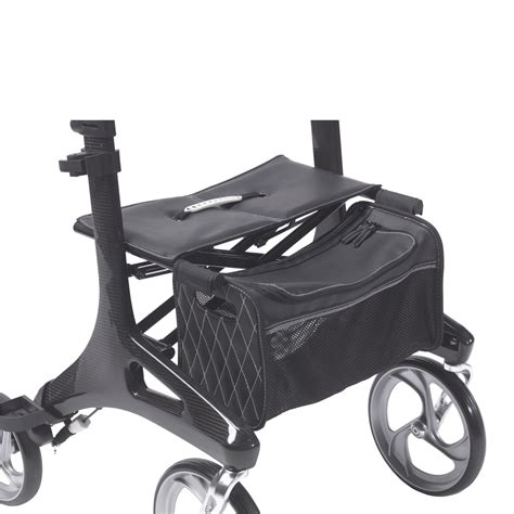 Drive Medical Nitro Elite Cf Carbon Fiber Rollator Rolling Walker Black