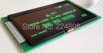 4 7 Inch Big Size SPI Green PM OLED Module SSD1322 Drive IC 256 128 8Bit Parallel Interface 3 3V
