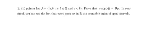 Solved Points Let A A B A B E Q And A Chegg Com