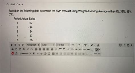 solved question 3 based on the following data determine the