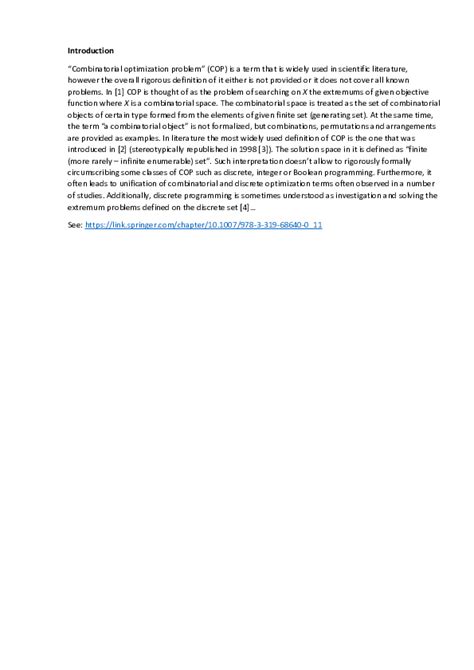 Doc Formalization And Classification Of Combinatorial Optimization Problems