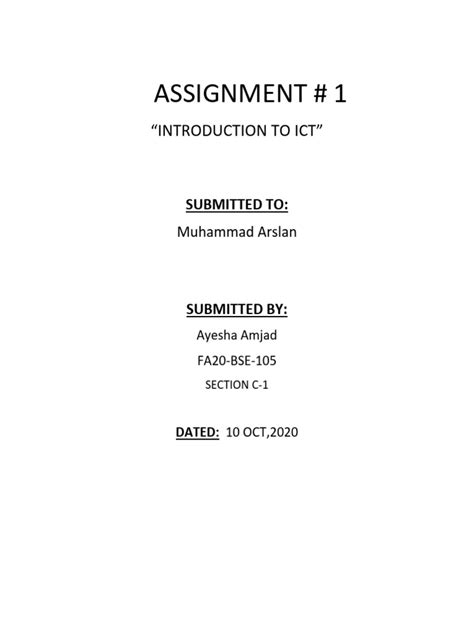 Assignment 1 Pdf Desktop Computer Microcomputers
