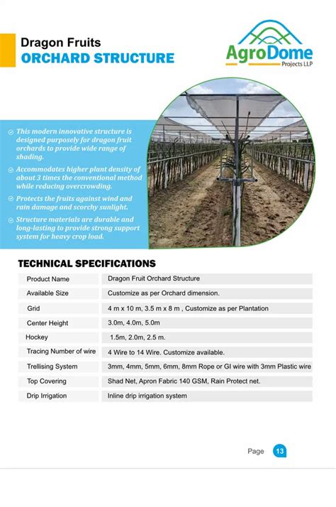 Mild Steel Prefab Shade Net House For Dragon Fruit Orchards At ₹ 380 Square Meter In Gandhinagar