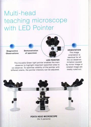 Multi Head Teaching Microscope With Led Penta Head Microscope Mlxi