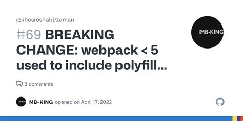 Breaking Change Webpack