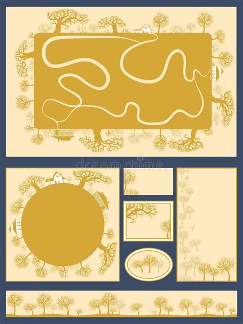 Set Frame Tree2 Stock Vector Illustration Of Illustrations 61213386