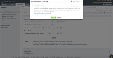 Enable Mfa For Local Admins And Users Manageengine Adselfservice Plus