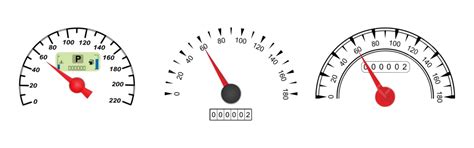Rendering Velocity The Speedometer Scale On A Car Dashboard Vector Odometer Vehicle Value Png