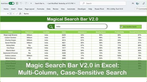 Video Thumbnail New Excel Magic Search V20 Case Sensitive Multi Column Search Pk An Excel