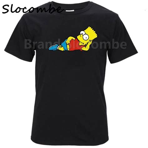 2018 Print Graphic T Shirt For Mens Bart Simpson Tee Shirt For Men