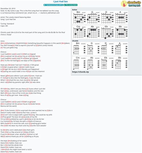 Chord I Just Had Sex Tab Song Lyric Sheet Guitar Ukulele Chords Vip
