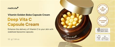 [medicube Official] Deep Vita C Capsule Cream Mencerahkan Menegangkan Penghalang Kulit