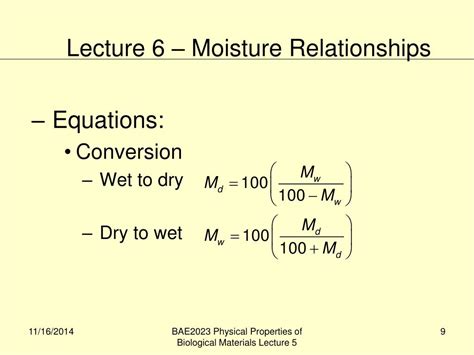 PPT Lecture 6 Moisture Relationships PowerPoint Presentation Free Download ID 6691467