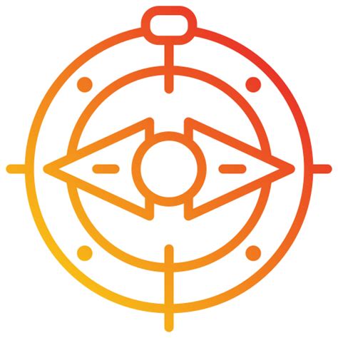 Azimuth Compass Generic Gradient Outline Icon