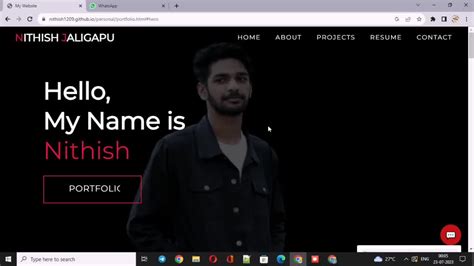 Nithish Jaligapu On Linkedin Webdevelopment Chatbot Portfolio Html