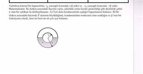 Solved A Spherical Capacitor With Isolation Has A Q Charge