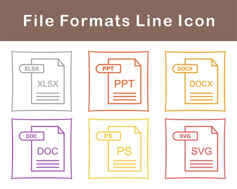 File Formats Vector Icon Set 21505256 Vector Art At Vecteezy