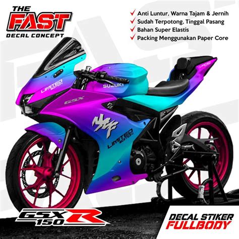 Terbaru Bisa Cod Decal Gsx R150 Full Body Stiker Gsx R150 Full Body